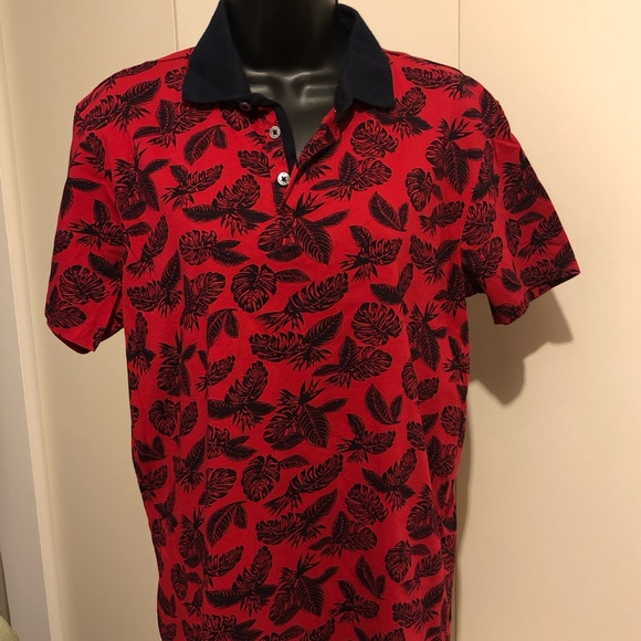 Denim & Flower | Shirts | Denim Flower Red And Blue Polo Shirt | Poshmark